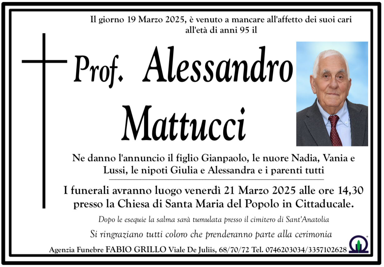 Alessandro Mattucci - Agenzia Funebre Grillo Fabio - Rieti