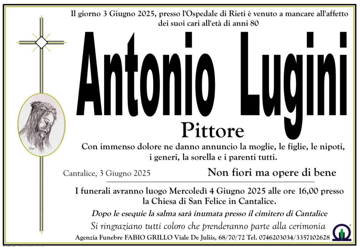 Antonio Lugini - Agenzia Funebre Grillo Fabio - Rieti